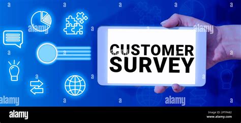 Text Caption Presenting Customer Survey Word For Source To Obtain Information About Consumer