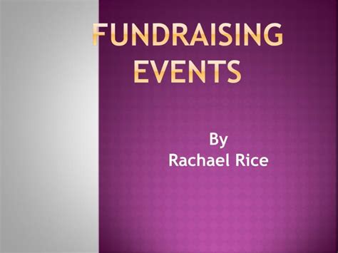 PPT - FUNDRAISING EVENTS PowerPoint Presentation, free download - ID ...