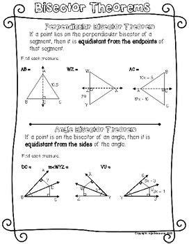 Angle Bisector Theorem Worksheet Englishworksheet My Id