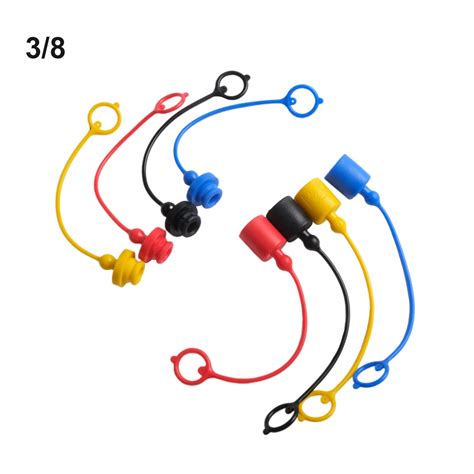 Yannee 4 Pairs Hydraulic Quick Coupler Male Dust Cap Female Plug Cover