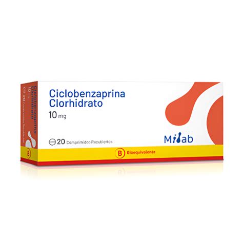 Ciclobenzaprina 10mg X 20 Comprimidos Milab Farmadon La Farmacia De