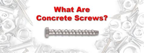 What are concrete screws and how to use them