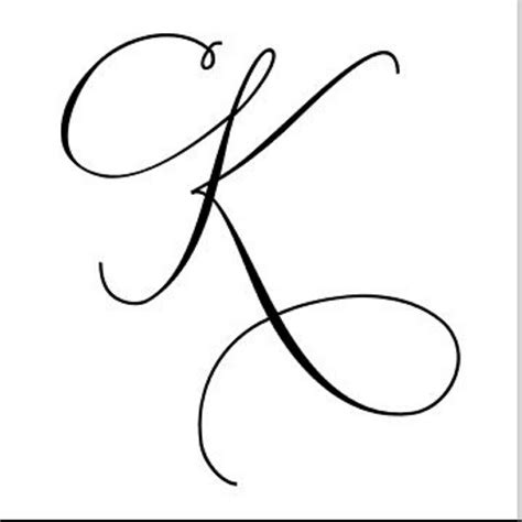 Upper Case K In Cursive