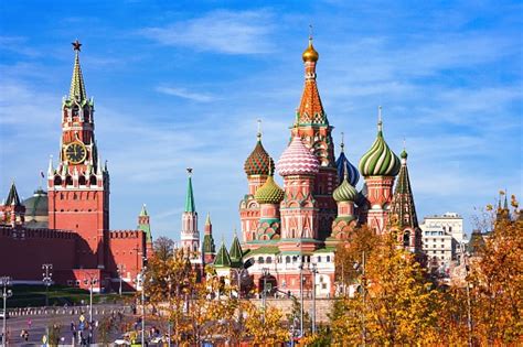 바실리 축복대성당 모스크바 크렘린 의 Spasskaya 타워 모스크바 가을에 대한 스톡 사진 및 기타 이미지 Istock
