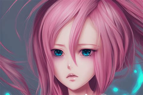 Gaming Anime Woman With Pink Hair · Creative Fabrica