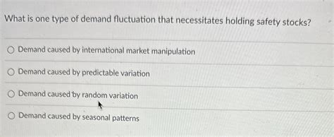 Solved What Is One Type Of Demand Fluctuation That