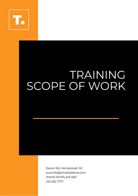 Free Training Scope Of Work Template To Edit Online