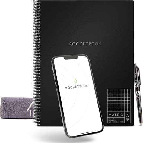 Brandclub Rocketbook Matrix Smart Reusable Graph Notebook Eco Friendly Digitally Connected