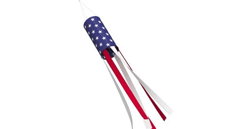American Flag Windsock 3d Model Cgtrader