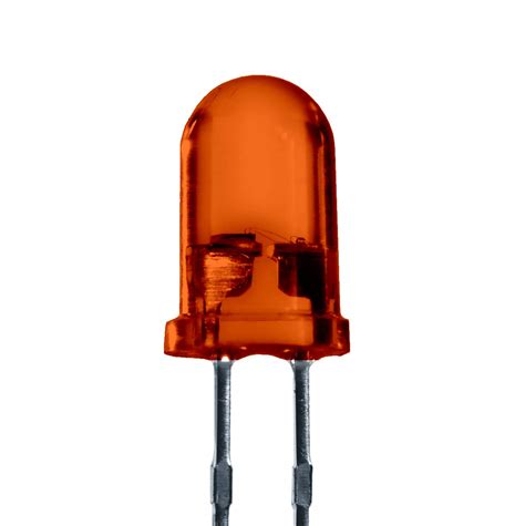 Lumetheus LEDs 5 Mm Colour Orange Extra Super Bright 3000 Mcd 50 Pieces 2 3 Volts 2 Pin Light