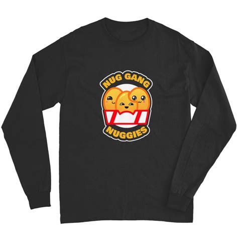 Chickens Nug Gang Nuggies Three Cute Kawaii Chicken Nuggets Long Sleeves Sold By Dufferhugger