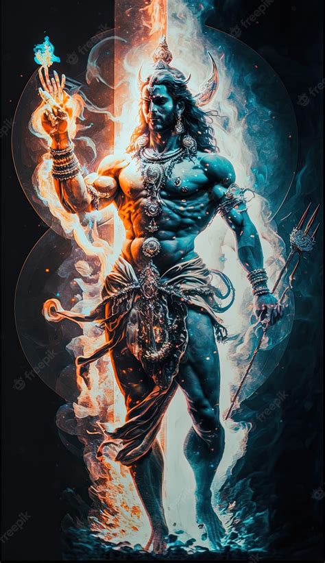 premium photo generative ai hindu god shiva colorful indian hindu god