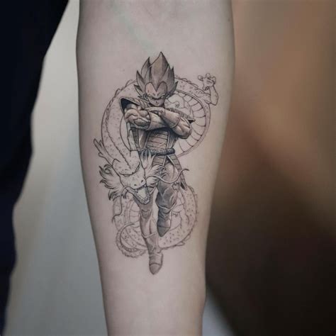 Black And White Dragon Ball Tattoo Ideas For Bold Designs