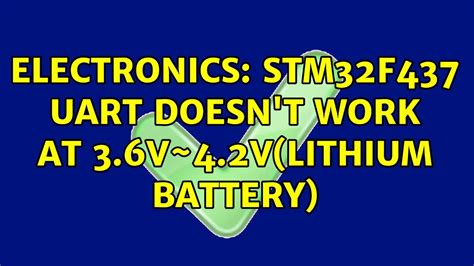 Electronics Stm32f437 Uart Doesnt Work At 36v~42vlithium Battery