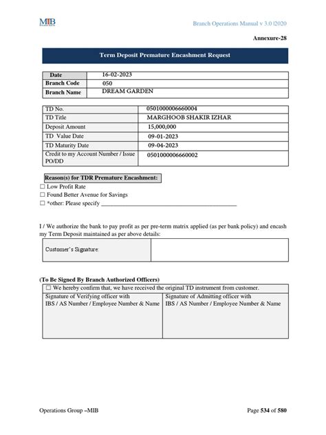 Encashment Form Pdf