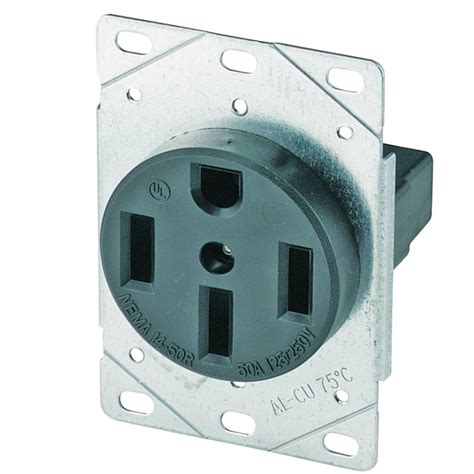 Electrical Receptacle Nema 14 50r Flush Mount Black Surry General