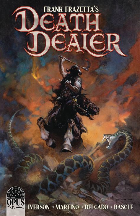 Frank Frazetta Death Dealer 7 Cover B Frazetta Comic Gothic Ts