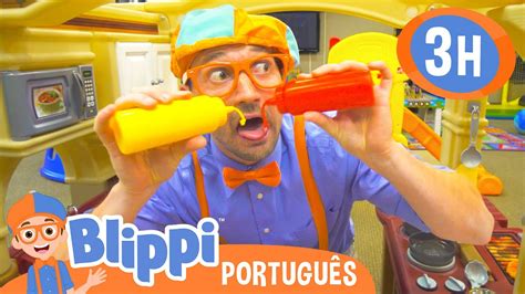 3 HORAS DE BLIPPI Blippi Visita um Parque Coberto Kinderland Vídeos Educativos para