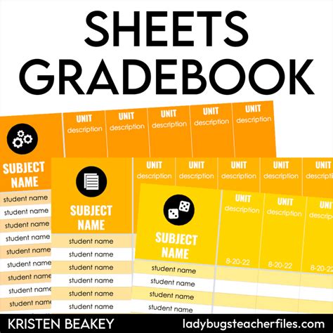 Google Sheets Gradebook Ladybug S Teacher Files