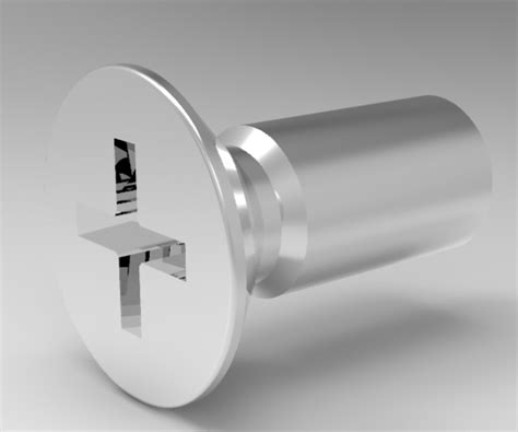 Autodesk Inventor 3d Cad Model Of Countersunk Machine Screw M5
