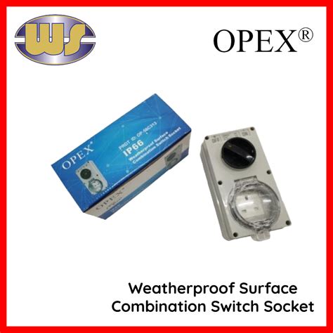 Opex Ip66 Weatherproof Surface Combination Switch Socket Isolator