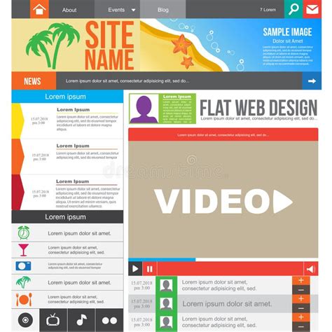 Flat Web Design Stock Vector Illustration Of Banner 32262361