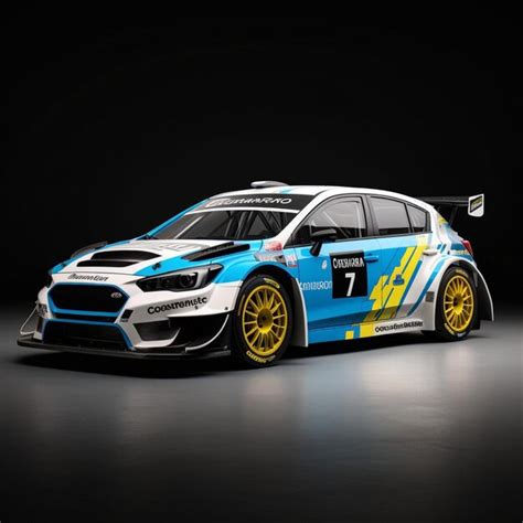 Rally Car With Racing Livery Premium Ai Generated Image