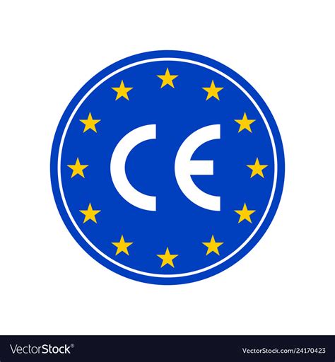 Ce Marking Label European Conformity Royalty Free Vector