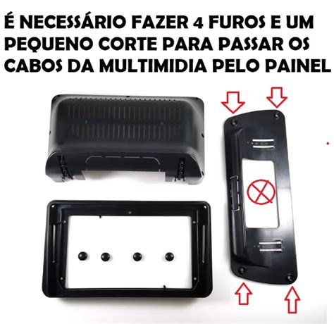 Citroen C3 13 17 Moldura E Chicotes Para Instalação De Central Multimídia 9 Navpro Caska