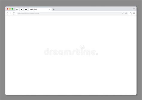 internet web browser window interface mockup stock vector