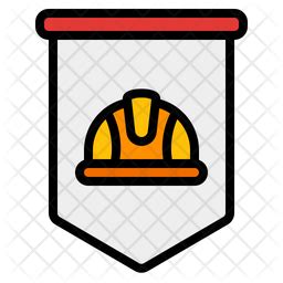 Flag Labour Icon Download In Colored Outline Style