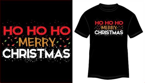 Ho Ho Ho Feliz Navidad Camiseta Diseño Vector Tipografía Vector