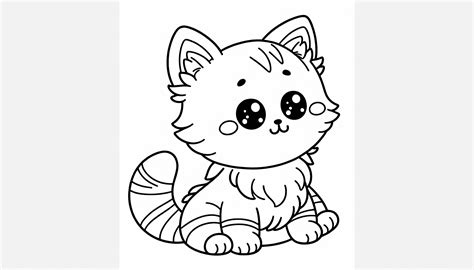ぬりえ子供向けかわいい猫の塗り絵