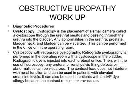 Obstructive Uropathy Of Urology Ppt
