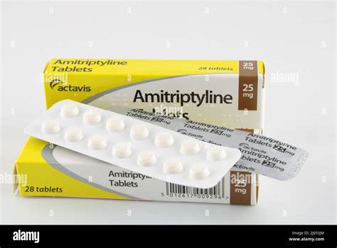 Amitriptyline Tablets 25mg Prescribed To Treat Depression Mental