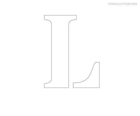 Stencil Letter Large L Large Letter Stencils Alphabet Stencils Letter Stencils