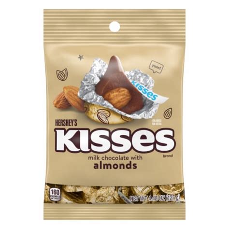 Hersheys Kisses Milk Chocolate With Almonds Candy Bag 448 Oz Fred Meyer