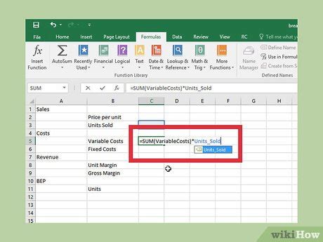 How To Make A Break Even Chart In Excel Step By Step Guide