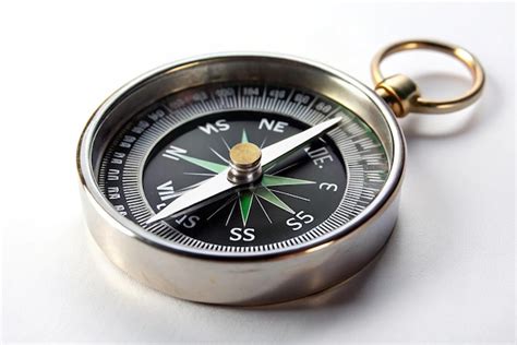 Compass On The White Background Premium Ai Generated Image