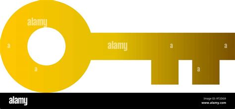 Key Symbol Icon Golden Gradient Isolated Vector Illustration Stock