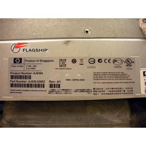Hp Aj938a P6500 Hsv360 Dual Controller Fc Array Flagship Tech