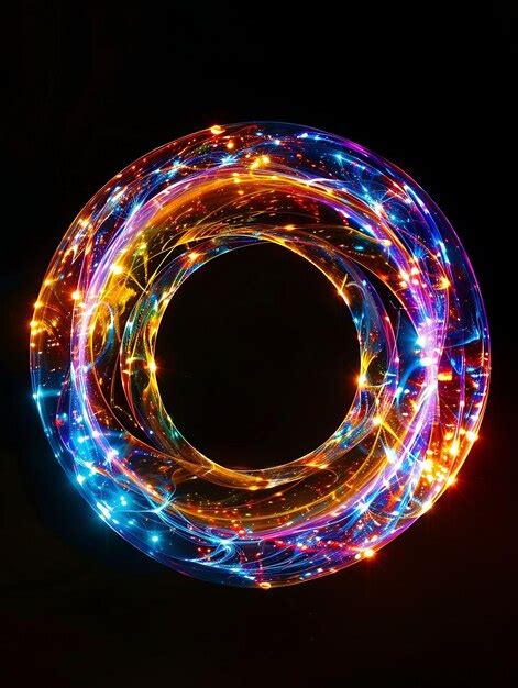 Premium Photo Round Pulsating Fluorescent Bubble With Bright Colors And Or Texture Art