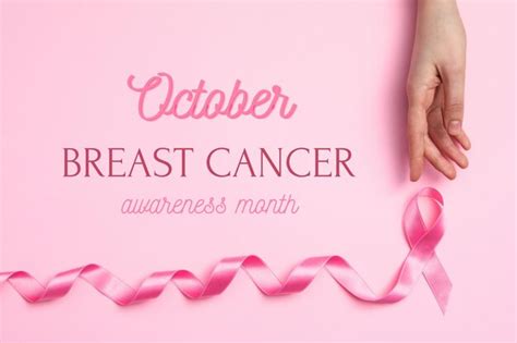 Premium Photo A Beautiful Thematic Card For Breast Cancer Month