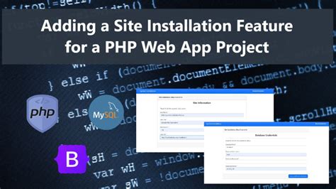 Adding A Site Installation Feature For A Php Web App Project Sourcecodester