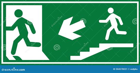 Emergency Fire Exit Sign Emergency Sign Emergency Exit Emergency Exit Sign Board Green