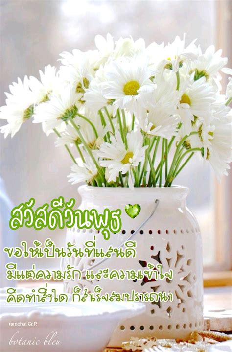 ปักพินโดย Ramchai Chuenbumrung ใน สวัสดีวันพุธ สวัสดีตอนเช้า คําคม