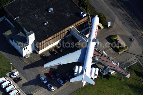 Aerial Image Leipzig Discarded Ilyushin IL Passenger Aircraft Of The Former GDR Airline