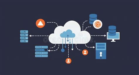 Cloud Computing Network Diagram Illustration Stock Illustrations