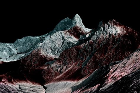 스위스 알프스의 푸른 산 처럼 아름 답 고 내세 판타지 세계의 적외선 및 Solarized 사진 강렬하고 밝은 색상에 대한 스톡