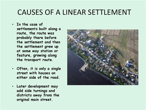 Linear Settlement Pattern Examples